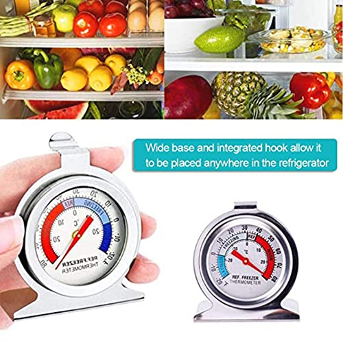 3 Pack Refrigerator Classic Fridge Large Dial with Red Indicator for Freezer Refrigerator Cooler with Hanging Hook and Retractable Stand Floor and Rug Vacuum