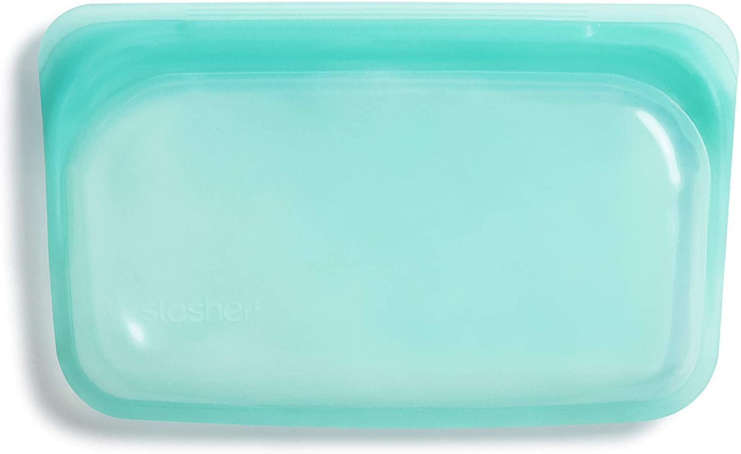 Stasher Reusable Silicone Storage Bag, Food Storage Container & Reusable Silicone Storage Bag, Food Storage Container, Microwave and Dishwasher Safe, Leak-free, Snack, Aqua
