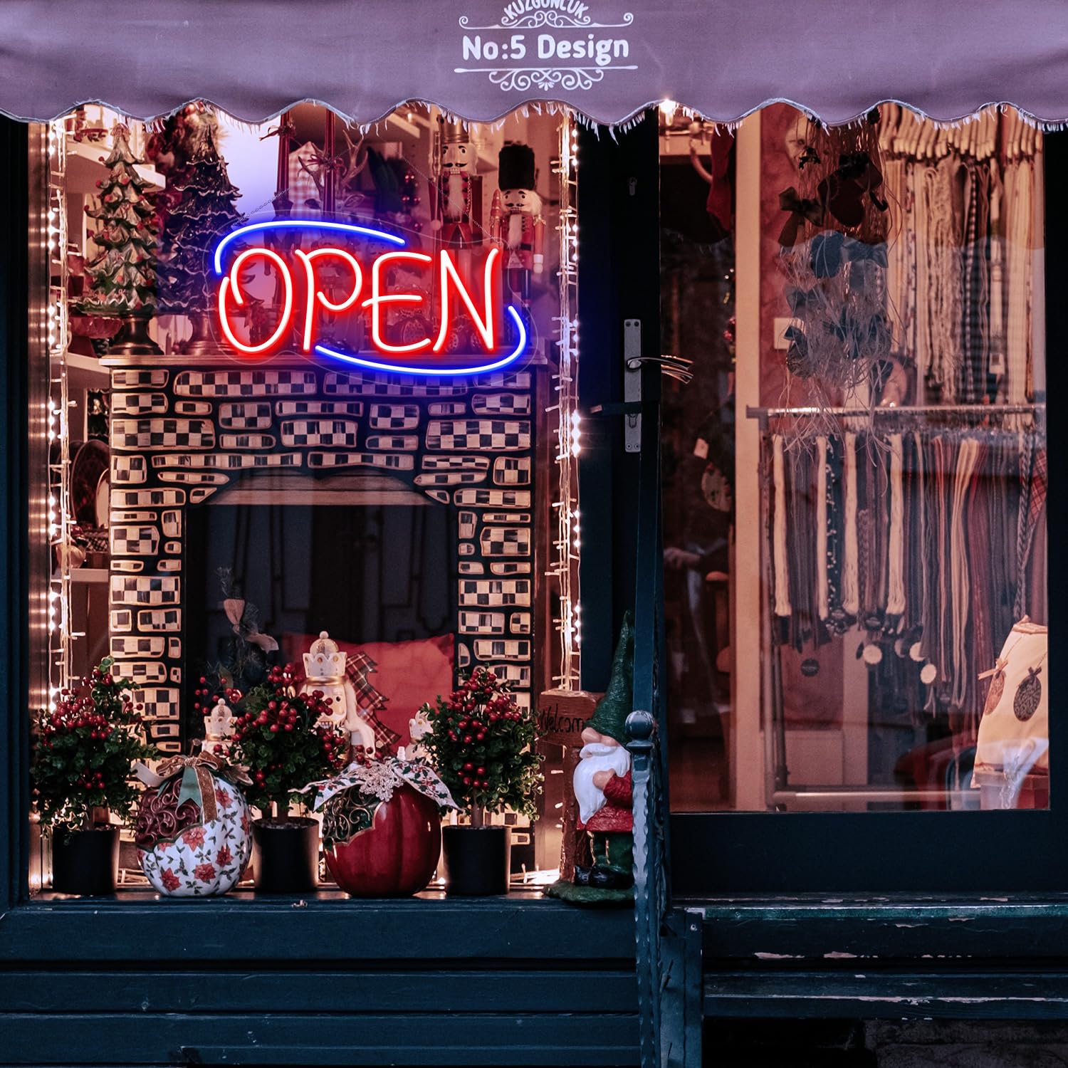 HAJAE Open Signs for Business, 16.5"x 8.4" Dimmable Neon Open Sign, USB Powered Large Open Signs for Party Bar Salon Stores Offices Wall Decor, Open Sign Led