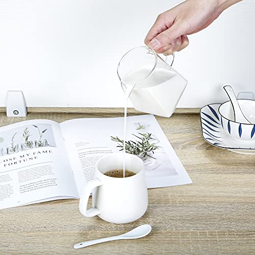 12 oz Pitcher Glass Tea Pitcher Small Glass Pitcher High Temperature Resistant Clear Glass Tea Cup Chinese Kungfu Teaset 350ml Fair Cups with Handle Cha Hai Gong Dao Bei Gongfu Teaware Drinkware