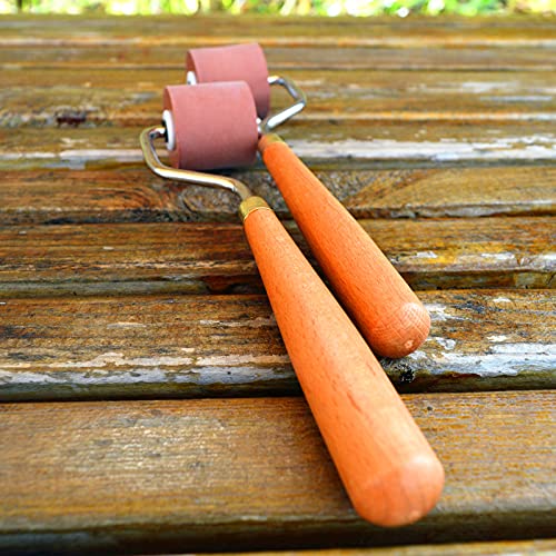 BANLTRE Rubber Brayer Roller for Printmaking, Ideal for Anti Skid Tape Construction Tools, Print,Craft Stamping Brayers for Wallpapers and Scrapbooks (0.4")