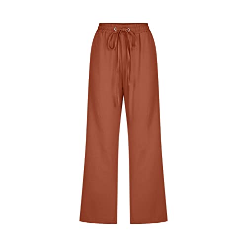 Find Orders Placed Capris for Women Drawstring Elastic Waisted Casual Comfy Trousers Wide Leg Loose Summer Capri Pants with Pockets 2023 Orders to Be Delivered Today Coffee L