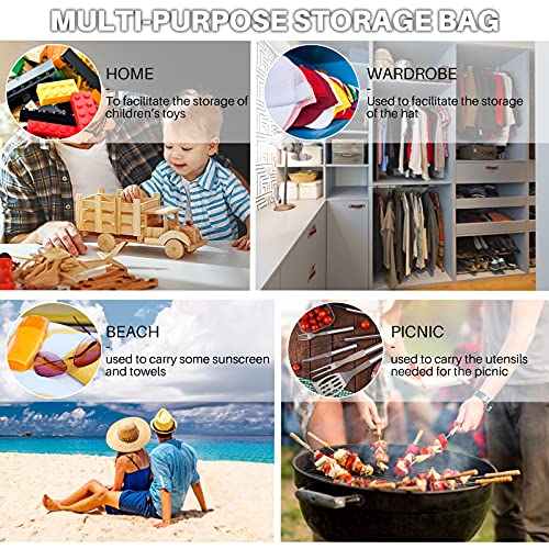 2 Packs Hat Organizer for Baseball Caps Baseball Hat Storage Transparent Windows Large Cap Organizer Carrying Handles Bag Dust-proof Breathable Hat Holder Extra Width 21.7’’L x 8.7’’W x 9.4’’H (Gray)