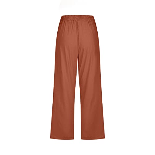 Find Orders Placed Capris for Women Drawstring Elastic Waisted Casual Comfy Trousers Wide Leg Loose Summer Capri Pants with Pockets 2023 Orders to Be Delivered Today Coffee L