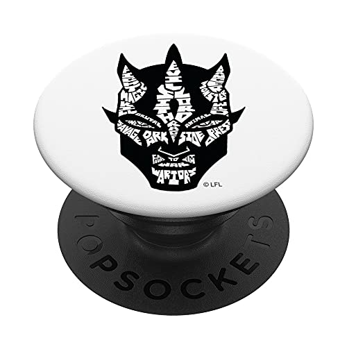 Star Wars Darth Maul Word Play White PopSockets Swappable PopGrip