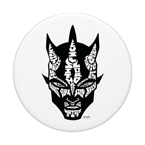 Star Wars Darth Maul Word Play White PopSockets Swappable PopGrip