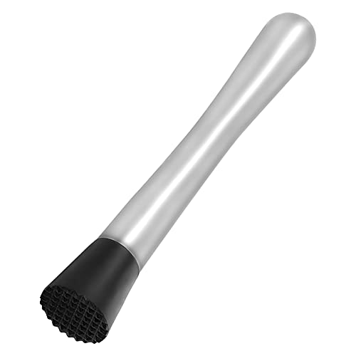 Sihuuu Muddler for Cocktails Set Stainless Steel Fruit Crusher 8 Inch Bar Tools for Home Making Mojito Mix Fruit Drinks