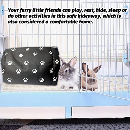 Bunny Cave BedĀ Small Animal Warm Nest Habitats Guinea Pig Hideouts Cage Accessorie for Hamster Rat Mice Chinchilla Flying Squirrel (Black)