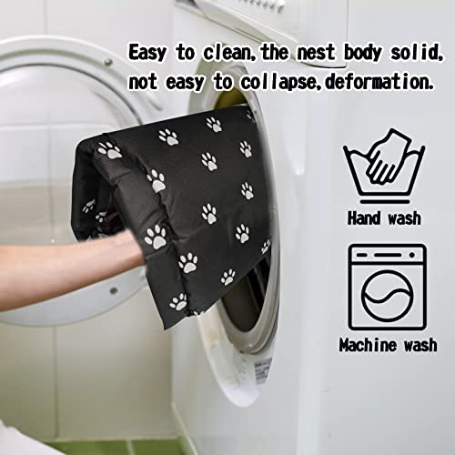 Bunny Cave BedĀ Small Animal Warm Nest Habitats Guinea Pig Hideouts Cage Accessorie for Hamster Rat Mice Chinchilla Flying Squirrel (Black)
