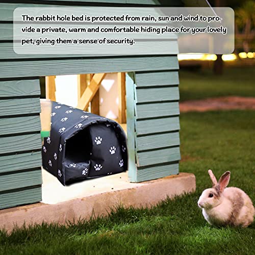 Bunny Cave BedĀ Small Animal Warm Nest Habitats Guinea Pig Hideouts Cage Accessorie for Hamster Rat Mice Chinchilla Flying Squirrel (Black)