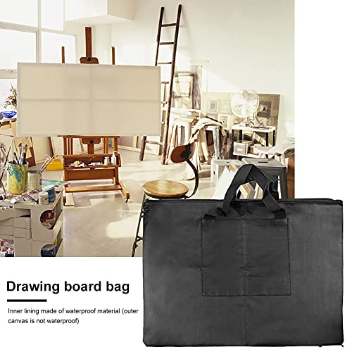 winner Eco Art Portfolio Tote Bag 20x26 in, A2 Size Waterproof Nylon Drawing with Stripe, Lightweight Poster Board Storage, Folder for Artwork Poster, Sketching, Student Portfolio,