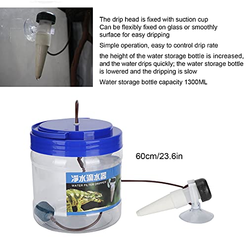01 Reptile Water Dripper, Accessories Reptile Decor Reptile Watering Dripper for Geckos/Lizards/Chameleons for Pet Home