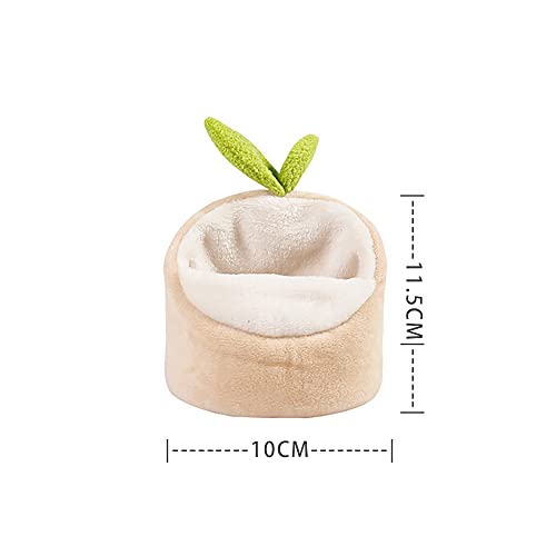 ABLAZEZAI Hamsters Bed House Cage Supplies Accessories for Sugar Glider (Brown)