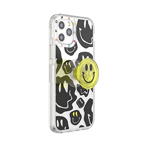 PopSockets iPhone 12/12 Pro Case with Repositionable Slide Grip and Compatible with MagSafe - All Smiles