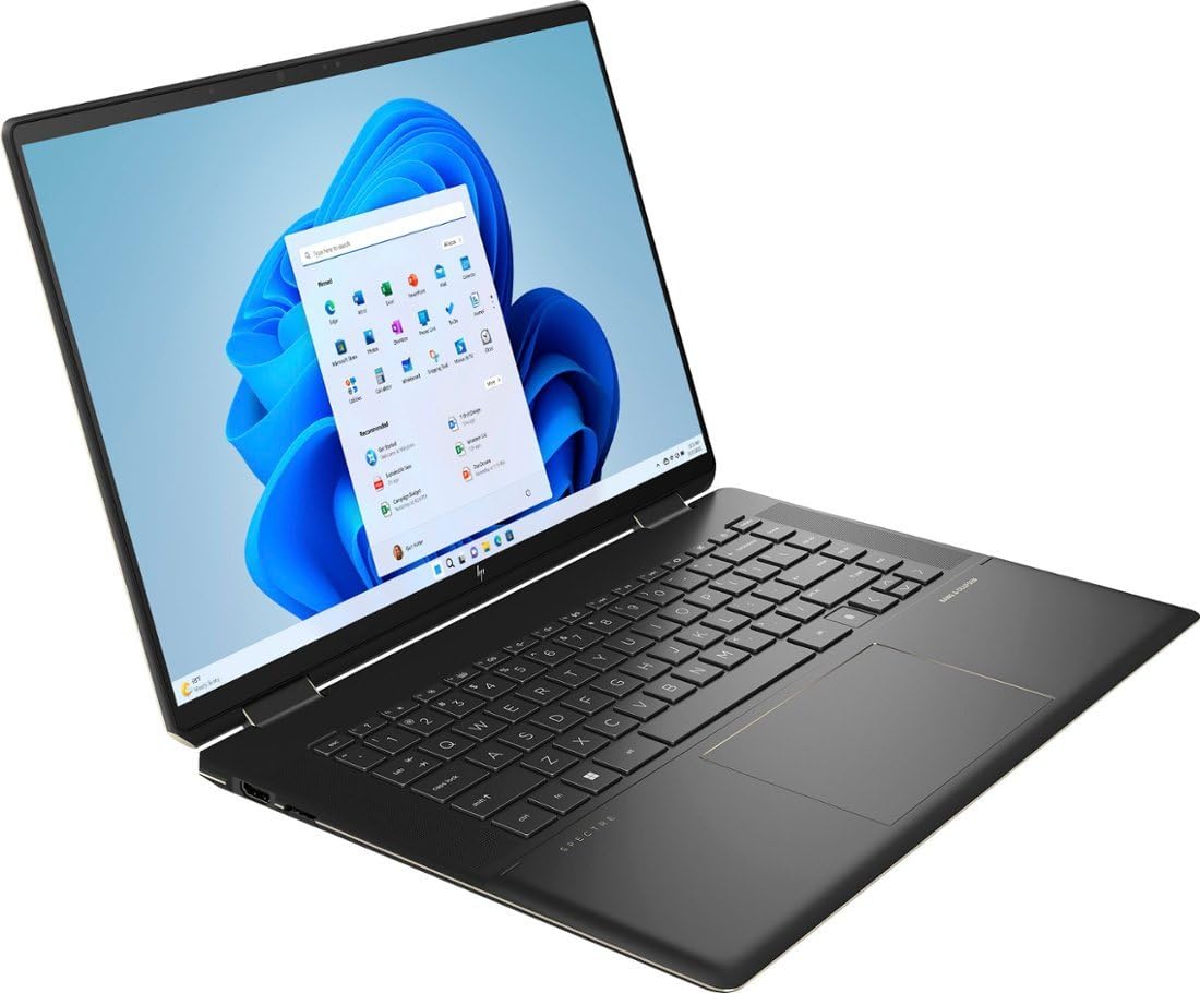 HP Spectre x360 2-in-1 Laptop 2023 16" 3K+ IPS Touchscreen 14-Core Intel i7-13700H 16GB DDR4 512GB SSD Iris Xe Graphics Thunderbolt 4 Wi-Fi 6E Backlit KB Fingerprint Windows 11 Pro Pen w/ONT 32GB USB