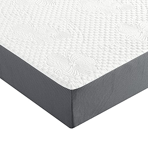 PrimaSleep 8 Inch Gel Infused Superior high-Density Memory Foam Mattress, CertiPUR-US® Certified, Gray, Full