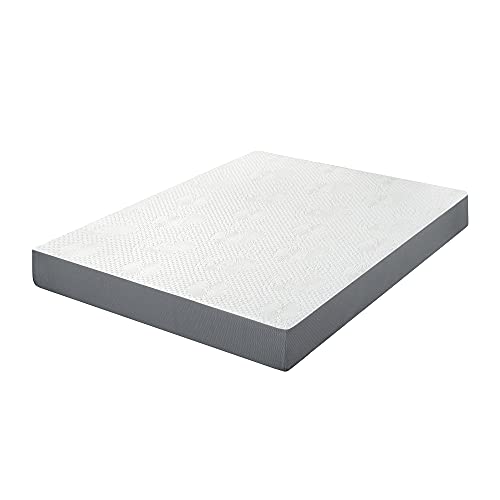 PrimaSleep 8 Inch Gel Infused Superior high-Density Memory Foam Mattress, CertiPUR-US® Certified, Gray, Full