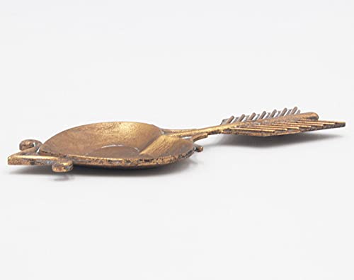 Funly mee Antique Trinket Dish Vintage Love arrow Gold Jewelry Tray , Marriage Ring Holder 8 x 3.3 inches
