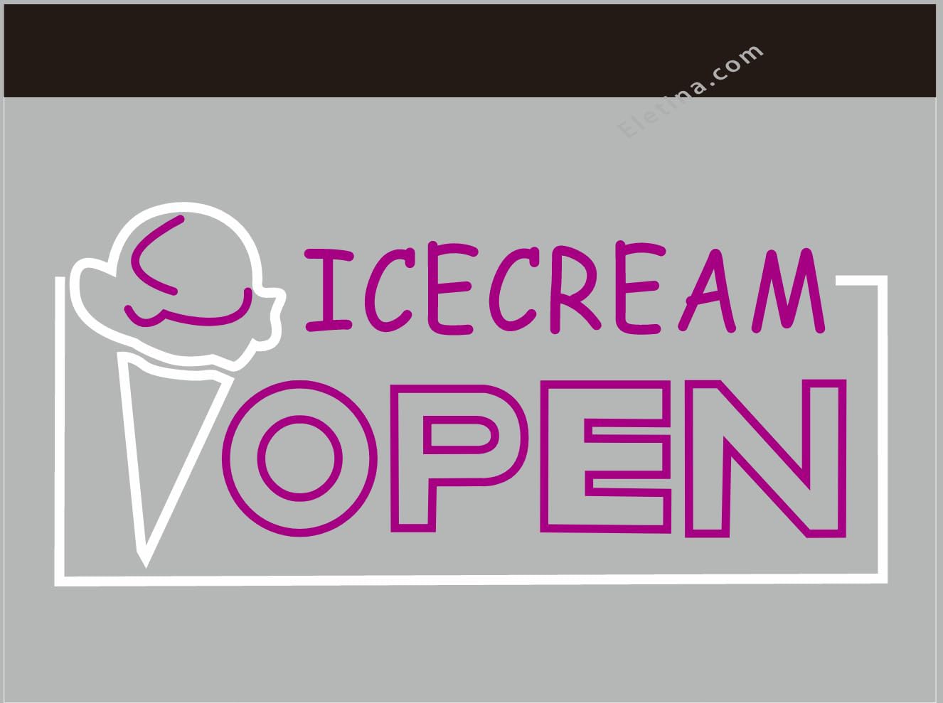 Neon Bar Sign Business & Store Signs Open Ice Cream Shop Dual Color Led White Purple Lamp Neon Like Signs For Wall Decor