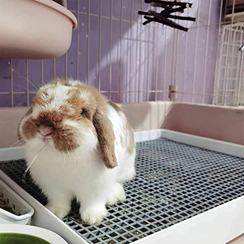 22x18 Super Large Rabbit Litter Box with Grate, Rabbit Litter Pan for Cage, Extra Large Bunny Restroom Litter Tray Rabbit Toilet