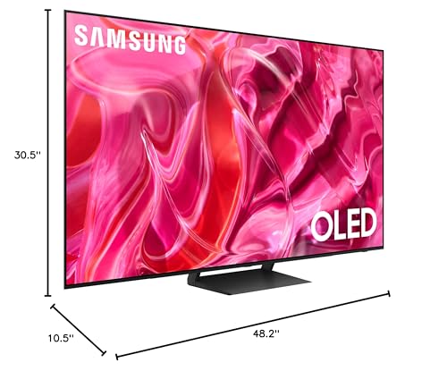 SAMSUNG 55-Inch Class OLED 4K S90C Series Quantum HDR, Dolby Atmos Object Tracking Sound Lite, Ultra Thin, Q-Symphony 3.0, Gaming Hub, Smart TV with Alexa Built-in (QN55S90C, 2023 Model) (Renewed)