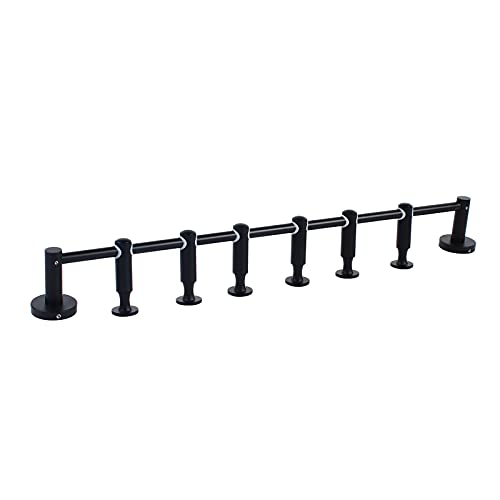 DNYSYSJ Rotating Coat Hooks, Wall-Mounted Coat Hooks Coat Rack, Vertical Wall Hanger with 6 Swivel Arms, Towel Hooks for Bathroom, Entryway Hooks for Scarves, Clothes, Handbags (Black)