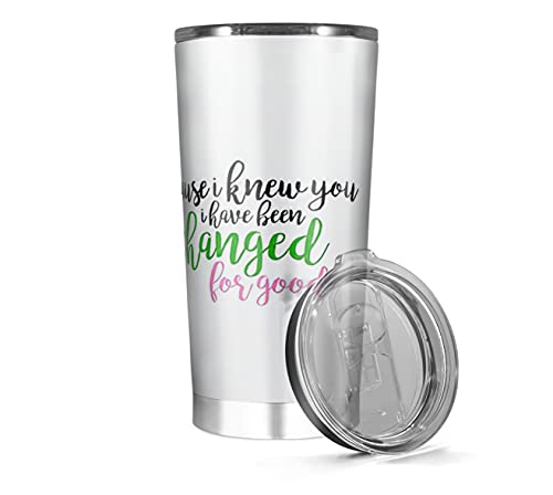 Tumbler Stainless Steel Insulated 20 30 Oz I Cold Have Iced Been Hot Changed Coffee For Wine Good Tea - Wicked Cup Mug Suit For Home Office Travel, White