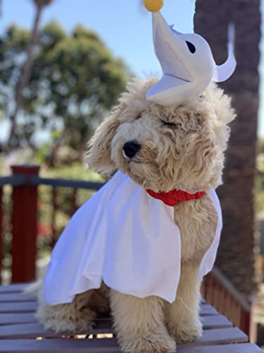 ComfyCamper Dog Ghost Costume for Small Medium and Large Dogs Puppies and Cats, X-Large, White