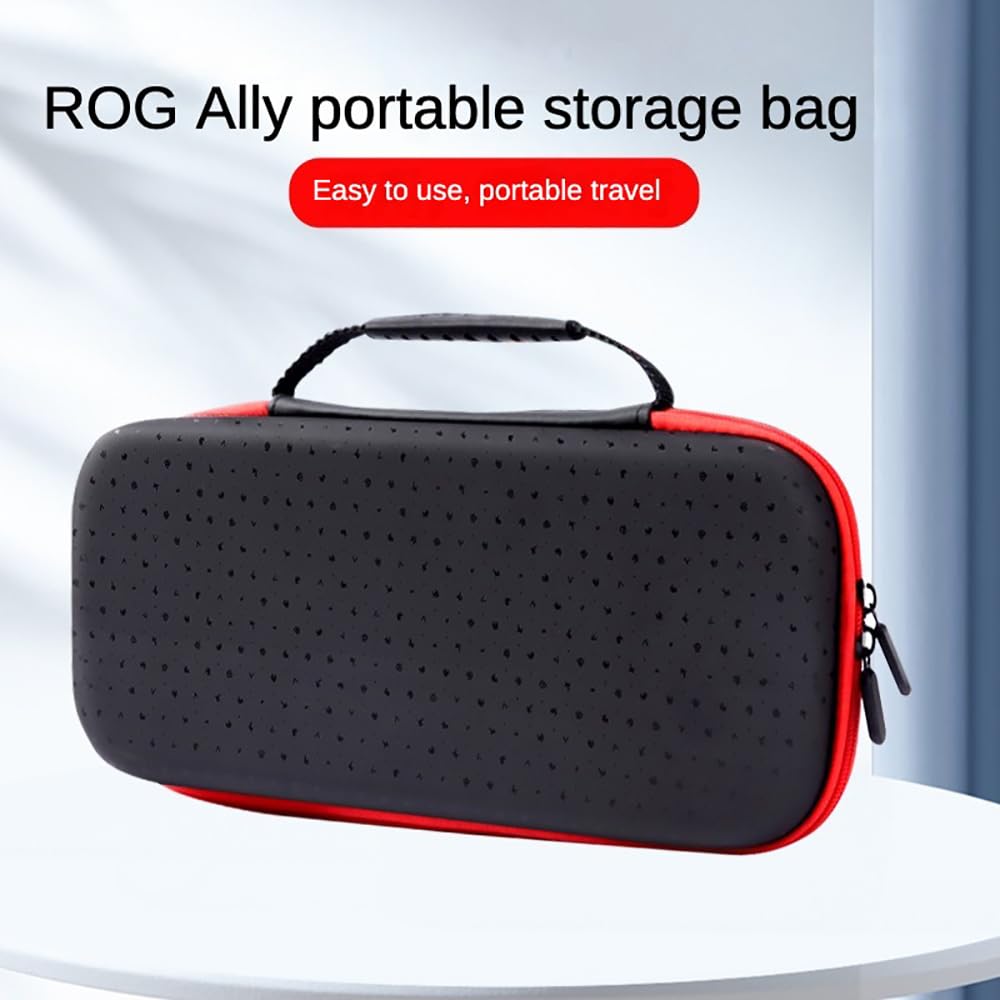 Voikoli Protective Eva Hard Shell Case Compatible with ASUS ROG Ally 7" Gaming Handheld,Shockproof,Stylish and Durable (Red and Black)