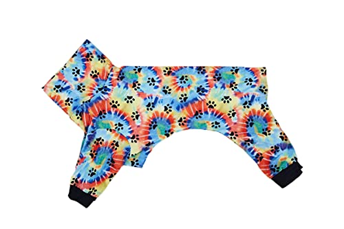 Cnkwei Dog Pajamas Medium Large Dog Paw Printed Greyhound Pajamas Jumpsuit Bodysuit