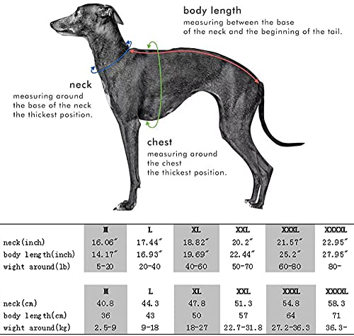 Cnkwei Dog Pajamas Medium Large Dog Paw Printed Greyhound Pajamas Jumpsuit Bodysuit