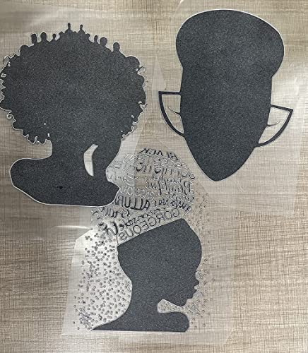 Black Smart Queendom Beauty Iron On Patches for Clothing DIY Transfer Decals on T-Shirt Hoodie Pillow 3Pcs