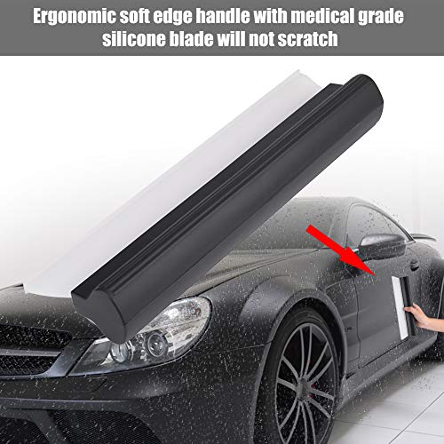 Marvellous Car Water Scraper Tool,Premium Silicone Squeegee T-Bar Waterblade Siper Scraper Clean Window Cleaner for Car Or Home Drying Use(10.4 * 3 * 1.5 inch)