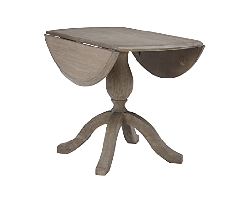 Linon Home Décor Mauro Antuque Rustic Brown Drop Leaf Dining Table
