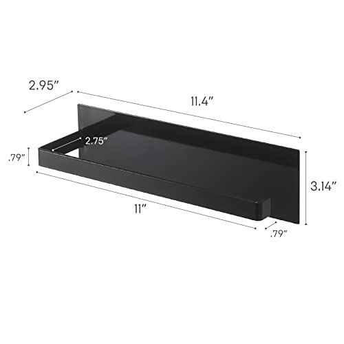 YAMAZAKI Home Magnetic Paper Holder Metal Roll Dispenser, Vertical Or Horizontal Mounted Kitchen Towel Rack | Steel, One Size, Black