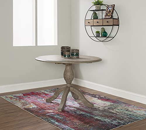 Linon Home Décor Mauro Antuque Rustic Brown Drop Leaf Dining Table