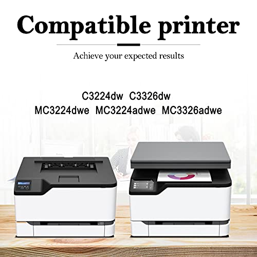 2 Pack Black High Yield C3210K0 Toner Cartridge Compatible Replacement for Lexmark C3224dw C3326dw MC3224dwe MC3224adwe MC3326adwe Printer