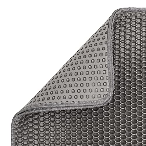Conlun Cat Litter Mat Kitty Litter Trapping Mat 18β x17β Honeycomb Double Layer, Urine Waterproof, Easier to Clean, Litter Box Mat Scatter Control, Less Waste, Soft on Paws, Non-Slip