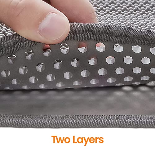 Conlun Cat Litter Mat Kitty Litter Trapping Mat 18β x17β Honeycomb Double Layer, Urine Waterproof, Easier to Clean, Litter Box Mat Scatter Control, Less Waste, Soft on Paws, Non-Slip