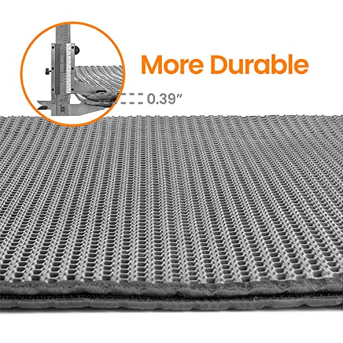 Conlun Cat Litter Mat Kitty Litter Trapping Mat 18β x17β Honeycomb Double Layer, Urine Waterproof, Easier to Clean, Litter Box Mat Scatter Control, Less Waste, Soft on Paws, Non-Slip