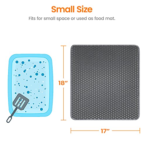 Conlun Cat Litter Mat Kitty Litter Trapping Mat 18β x17β Honeycomb Double Layer, Urine Waterproof, Easier to Clean, Litter Box Mat Scatter Control, Less Waste, Soft on Paws, Non-Slip