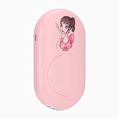 FILFEEL Eyelash Fan for Lash Extensions Small Portable Fan Mini USB Fan Rechargeable Air Conditioning Cooling Fan Eyelashes Extension Glue Dry Blower with Mirror(Pink)