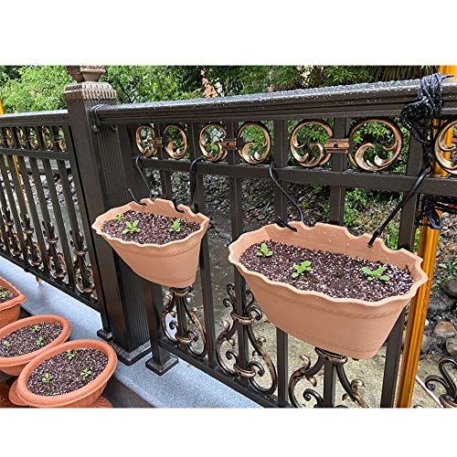 DINGEE 6 Inch Large S Hooks,7mm Thickness Sturdy Heavy Duty S Hooks for Hanging Plants, Non Slip Vinyl Coated Metal Black S Hooks for Clothes,Tools,Hoses,Bikes,Bird Feeders