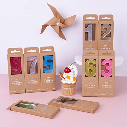 PHD CAKE 2.76 Inch Luxe Gold 2 Number Birthday Candles, Gold Number Candles, Cake Number Candles, Party Celebration