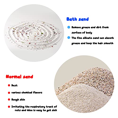 MouseBro Natural Mixed Hamster Bath Sand Hamster Bedding for Syrian Dwarf Hamsters Gerbils Mice Degus Lizard and Other Small Animals,1pack/2.75lb