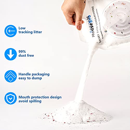 MouseBro Natural Mixed Hamster Bath Sand Hamster Bedding for Syrian Dwarf Hamsters Gerbils Mice Degus Lizard and Other Small Animals,1pack/2.75lb