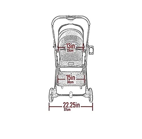 Pet Gear 3-in-1 Travel System, View 360 Stroller Converts to Carrier and Booster Seat with Easy Click N Go Technology, for Small Dogs & Cats, 4 Colors