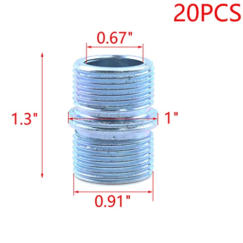 MY MIRONEY 1-Inch Diameter Metal Rack Connectors for Wire Shelve Shelving Unit Replacement Storage Shelves Part Metal Rack Pack of 20