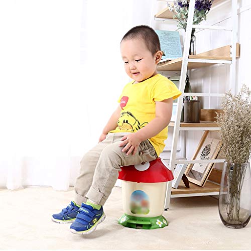 YITIANTIAN Wastebaskets Step Pedal Mushroom Garbage Can,Children's Trash Can with Lid,Removable Inner Wastebasket,Office Bedroom Living Room,6L(Round) Trash Can Bathroom Kitchen Bedroom