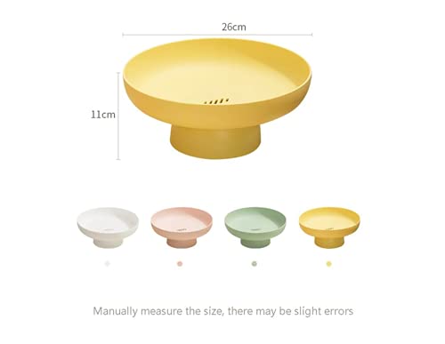 Fruit Holder Plastic Snacks Fruit Basket Bowl for Kitchen Countertop Kitchen Storage Baskets Stand Organization, Decor Centerpiece for Kitchen Counter or Dining Room Tables, White
